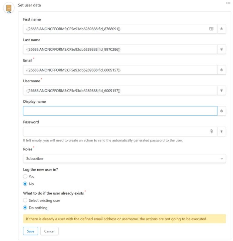 Create a WordPress registration form with Caldera Forms