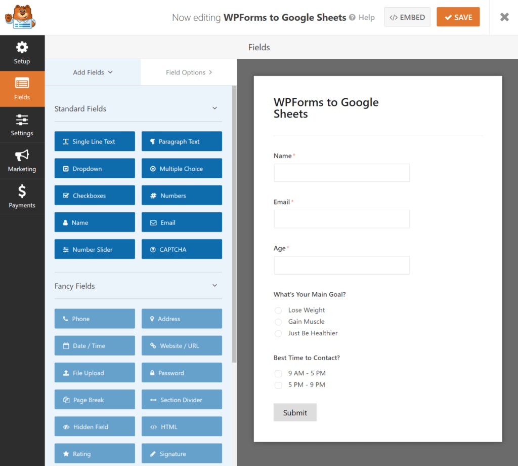 How to Automatically Add WPForms to Google Sheets