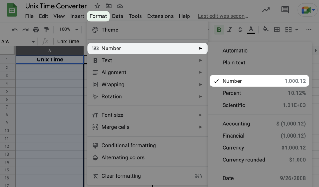 Convert Unit Timestamps to Dates in Google Sheets & Airtable