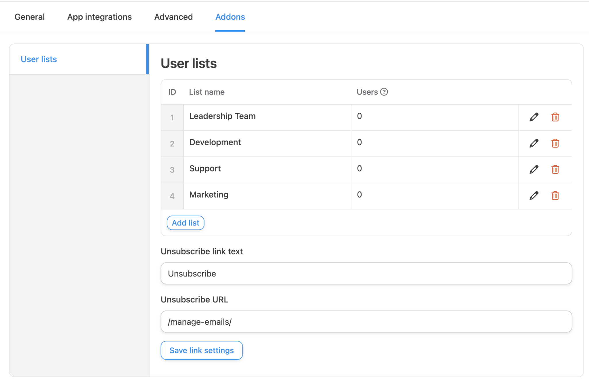 User Lists addon for Uncanny Automator & WordPress