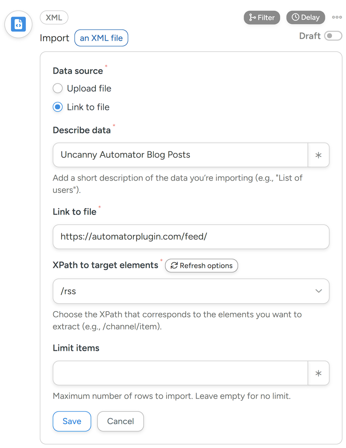 XML - Uncanny Automator