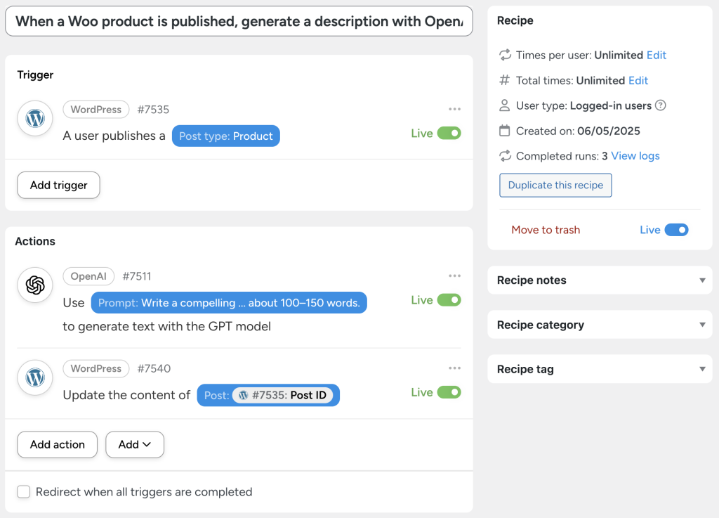How to Connect OpenAI to WooCommerce and 4+ Smart eCommerce Automations